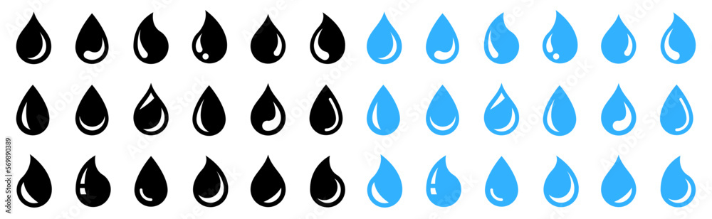 Water drop shape icon. Water or rain drops shape icons set. Blood or ... Water drop shape icon. Water or rain drops shape icons set. Blood or ...