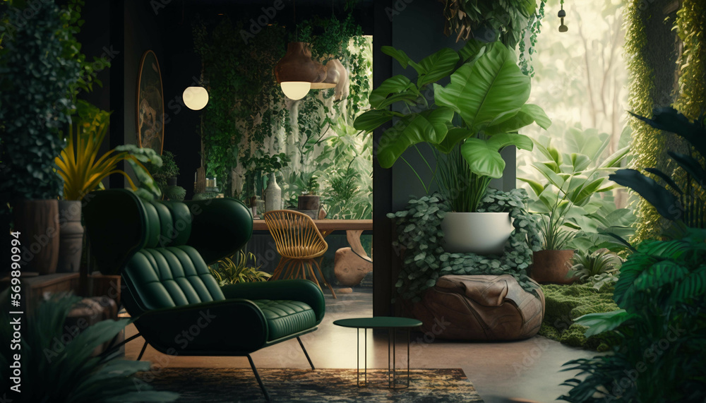 Biophilic interior design featuring nature-inspired Elements like ...