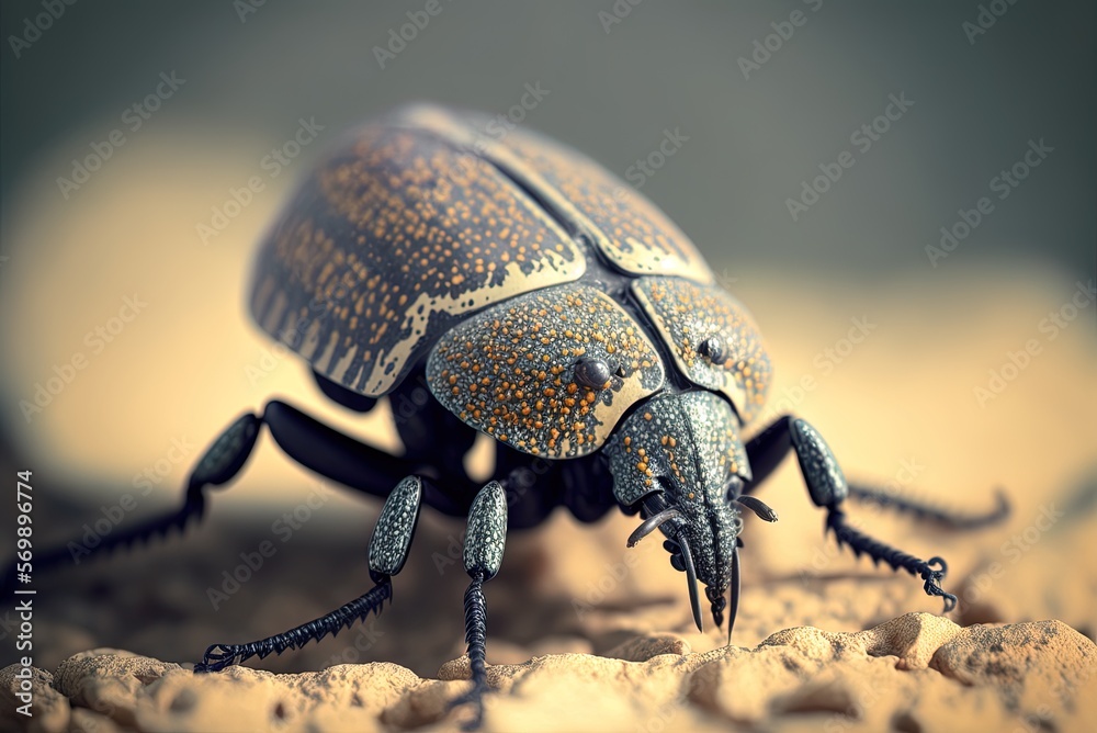 image of a larinus turbinatus weevil beetle captured with a focus lens ...