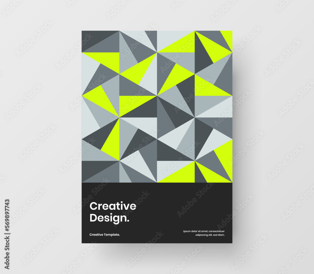 Vetor de Unique front page A4 vector design template. Bright mosaic ...