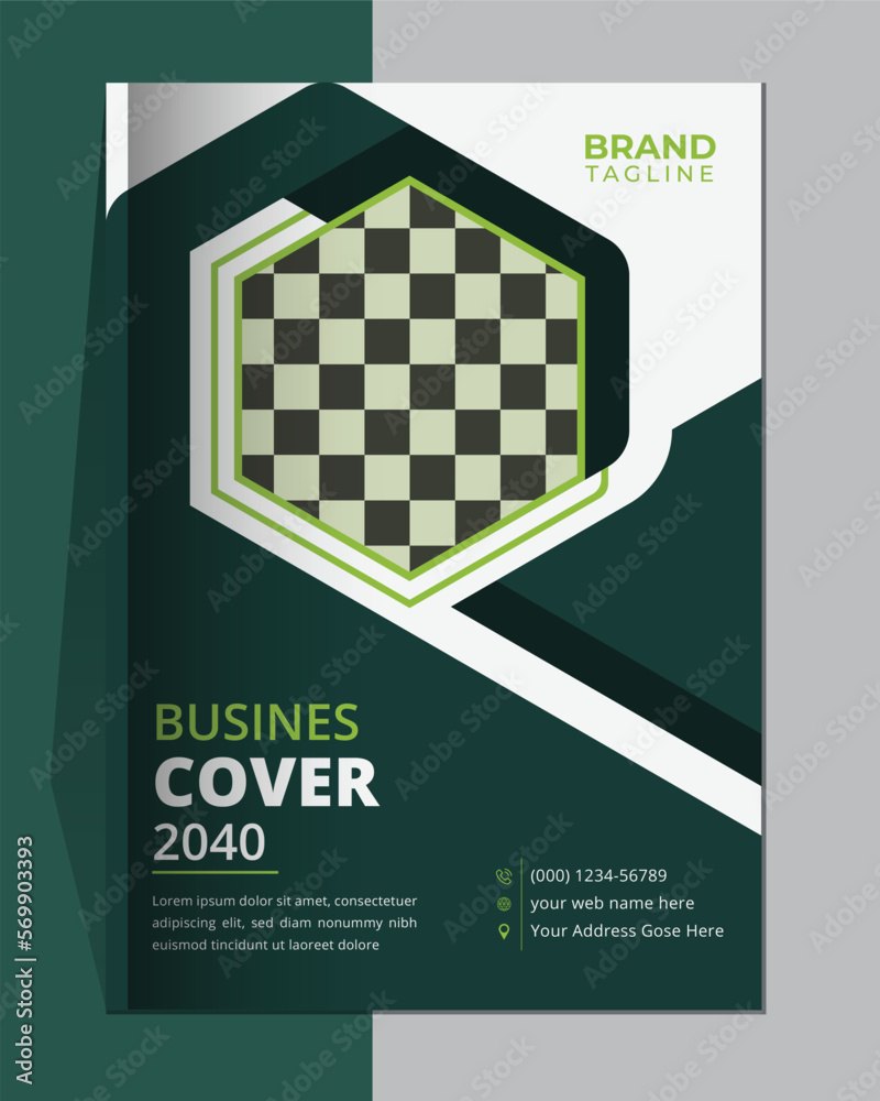 Corporate business book cover template design with Leaflet presentation ...