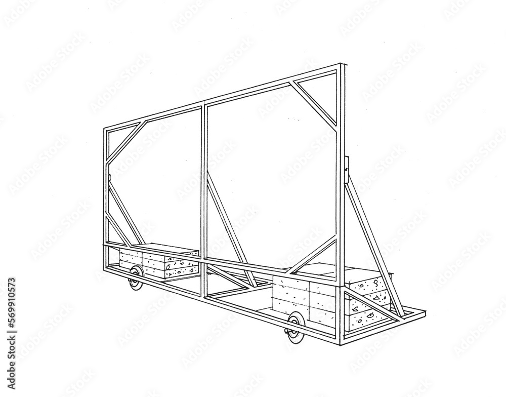 sketch of a structure pen drawing for card illustration decoration ...