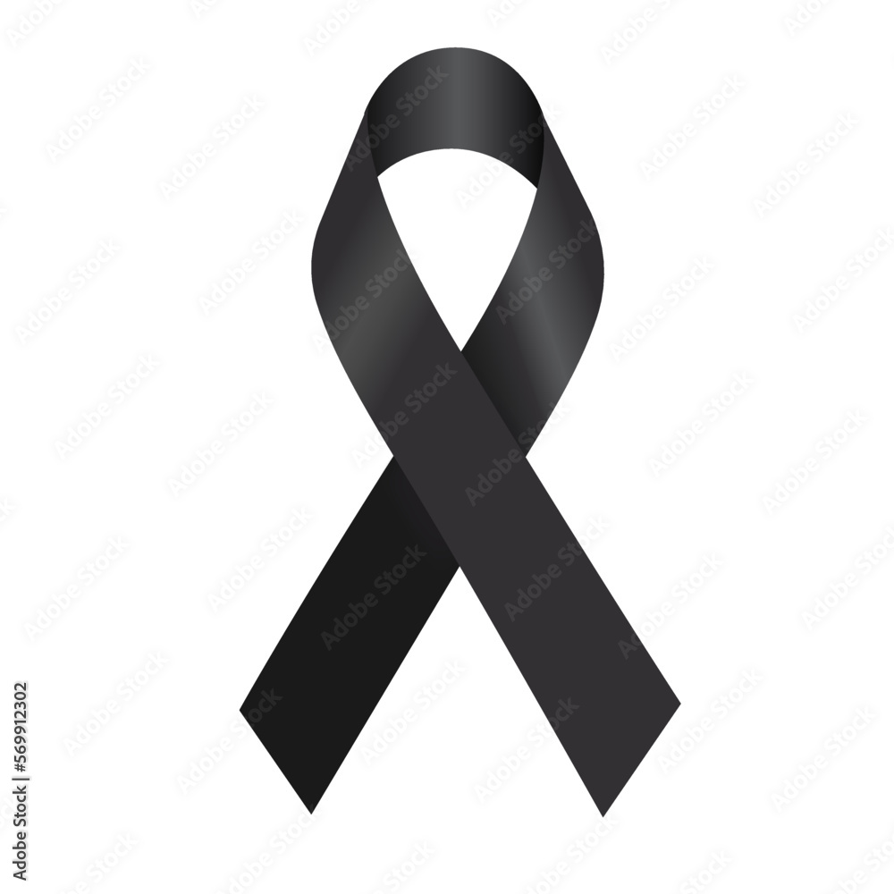 Symbol black ribbon Remember design Stock Vector | Adobe Stock