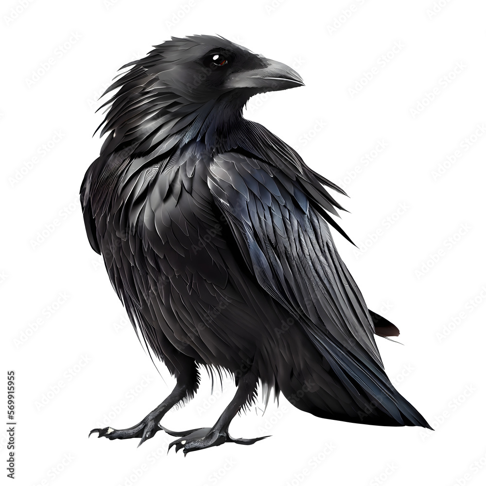 This black raven close-up portrait captures the bird's beauty and ...