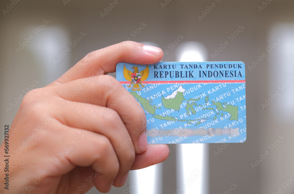 Hand showing an Indonesian identity card, Jakarta 1 February 2023 Stock ...