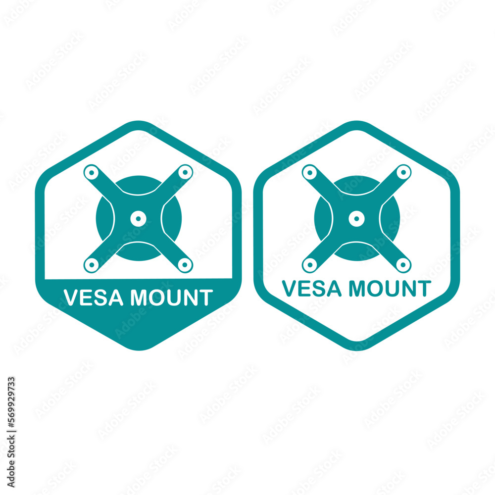 Vesa mountable logo badge design. Stock Vector | Adobe Stock