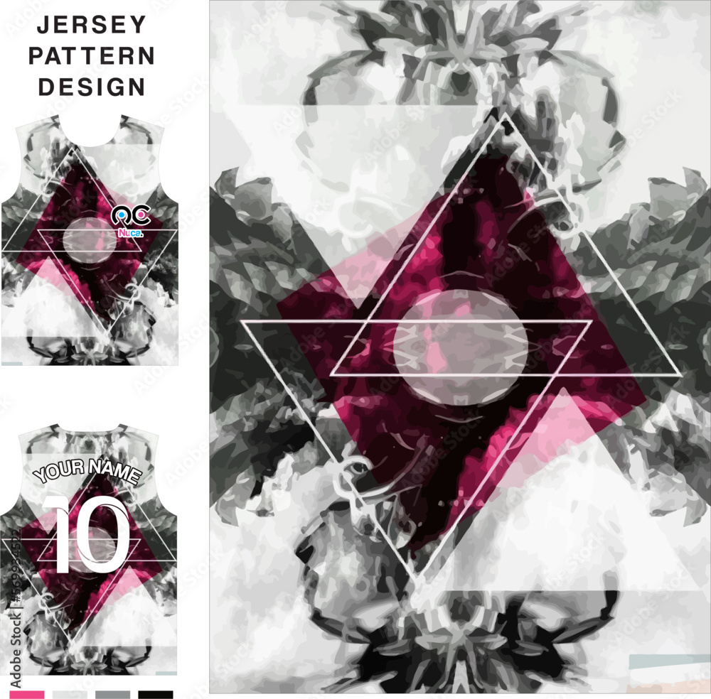Abstract triangle collage concept vector jersey pattern template for ...