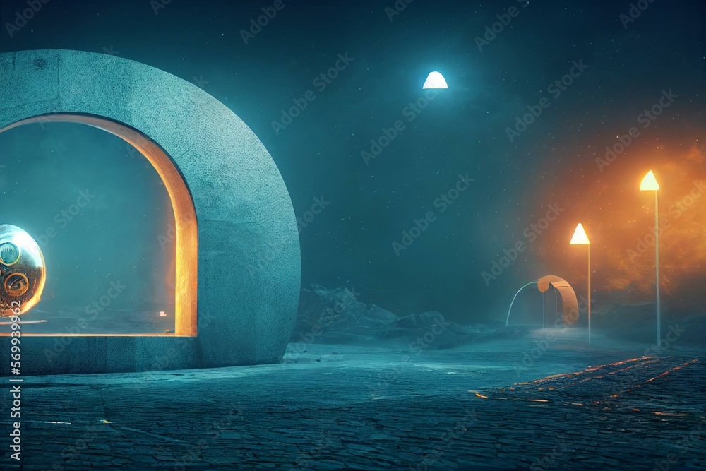 Time portal, travel through time, conceptual ai illustration ...