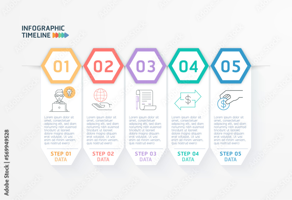 Infographic timeline diagram template. Stock Vector | Adobe Stock