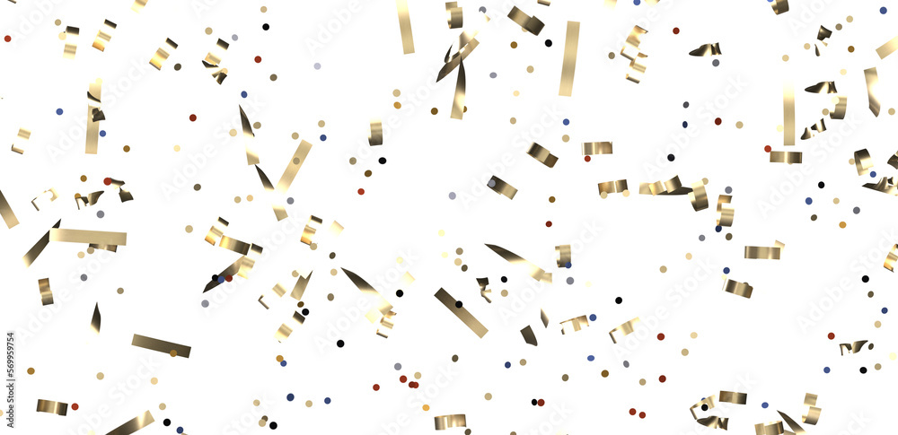Gold confetti background, isolated on transparent background Stock ...