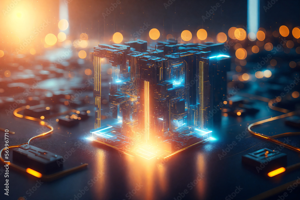 Advanced and futuristic electronic board, quantum computing and ...