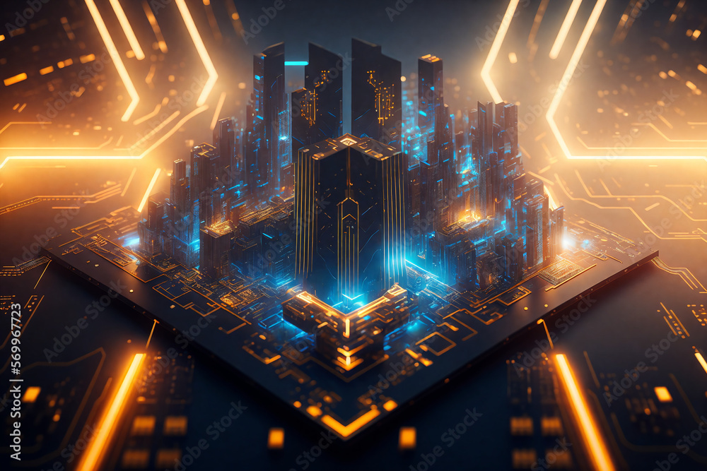 Advanced and futuristic electronic board, quantum computing and ...