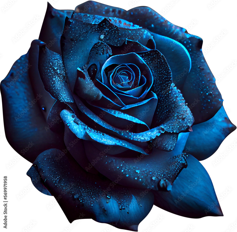 blue rose isolated on transparent or white background, png, mockup ...