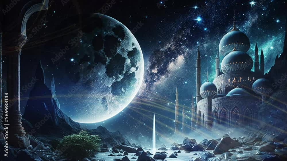 animated islamic background , islamic mosque UHD 4K 30 fps AI ...