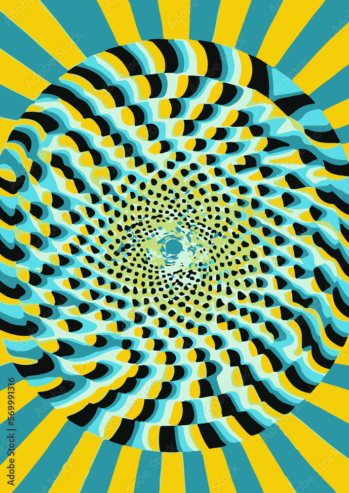 Set of backgrounds for text psychedelic illusions. Set of optical ...