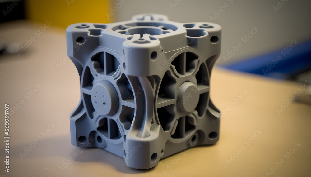 3D printed mechanical component: A photo of a 3D printed mechanical ...
