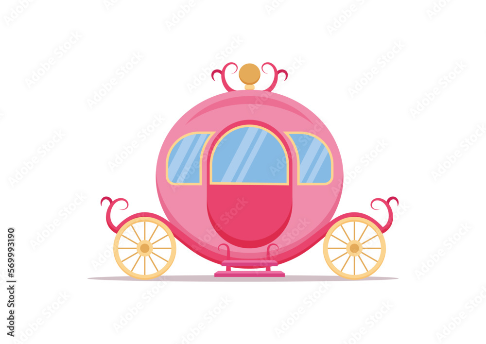Princess Carriage Vector Clipart On White Background Stock Vector ...