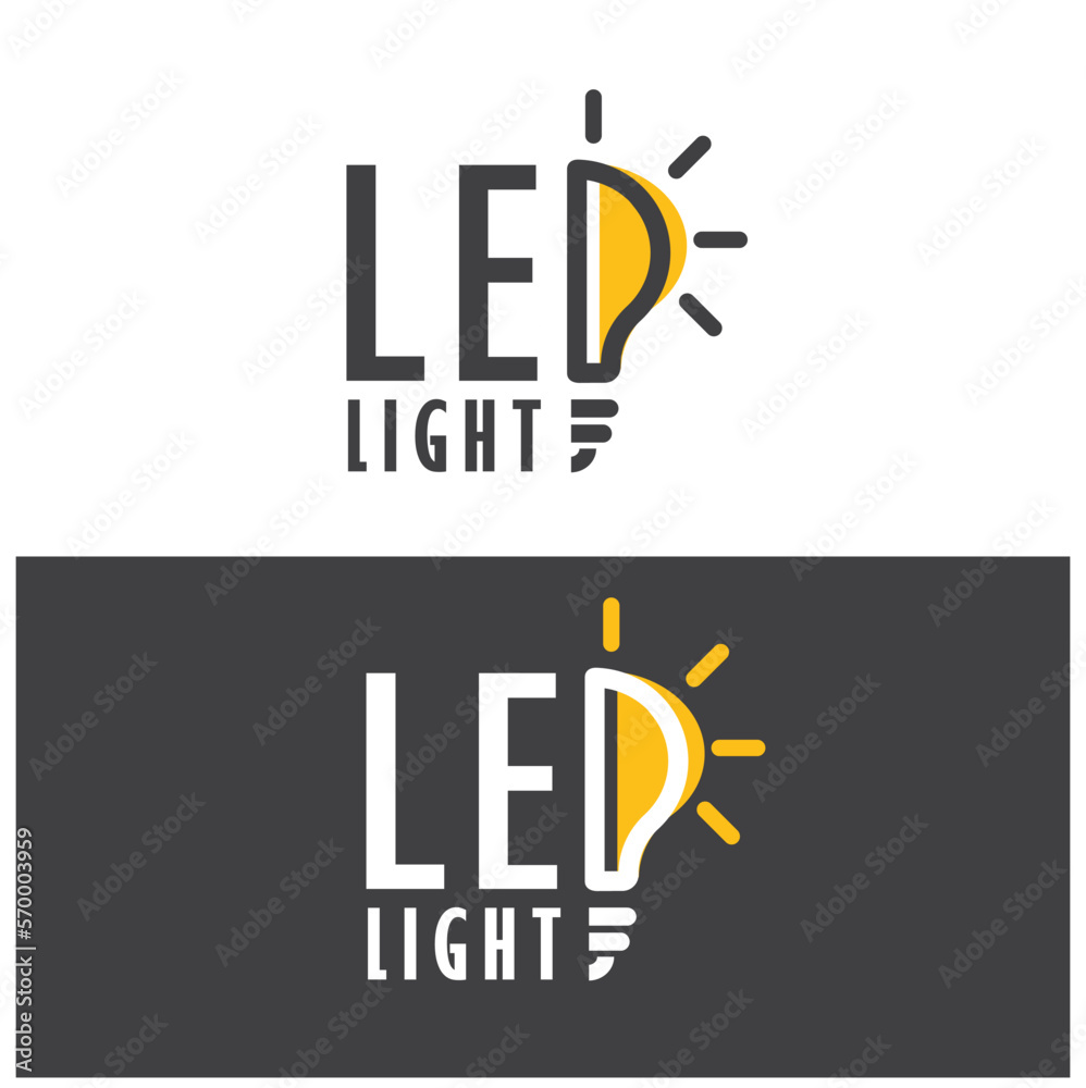 LED light logo, vector, illustration. Stock Vector | Adobe Stock