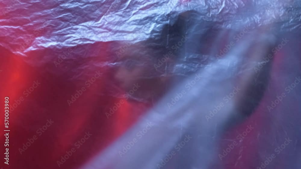 Raising child. Defocused silhouette. Child growth. Small ballerina girl ...