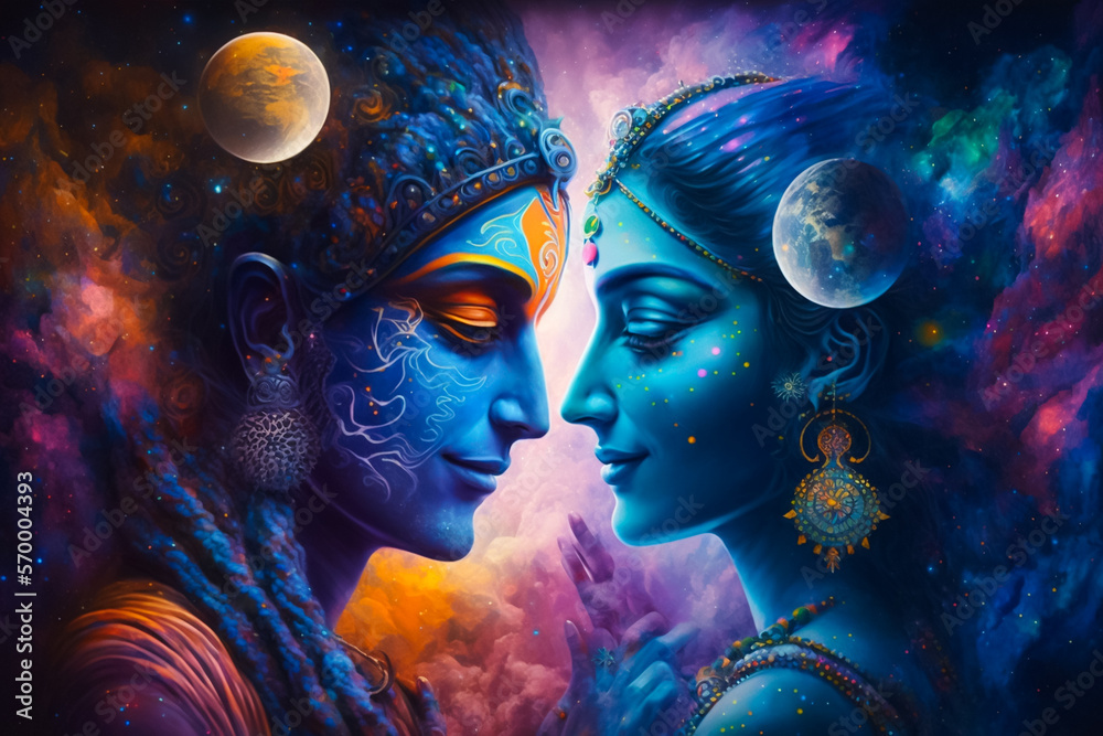 The Love of Radha and Krishna in a Magical Realm. Generative AI Stock ... The Love of Radha and Krishna in a Magical Realm. Generative AI Stock ...