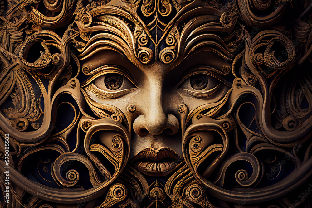 A Surreal Wall of Human Face Morphed in a Weird Way. Human Faces ...