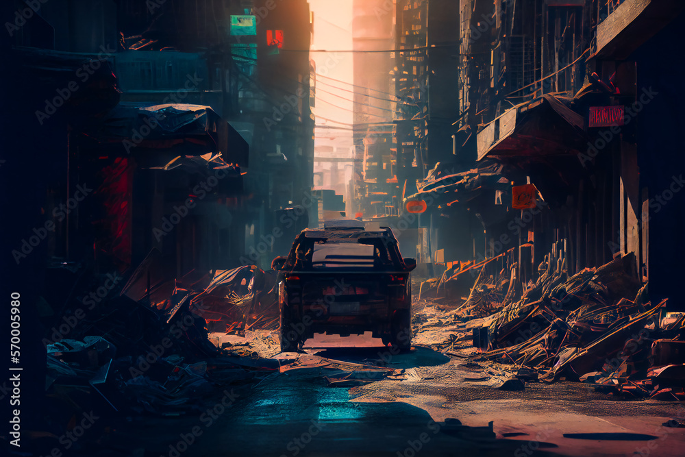 War Zone or a Bombed-Out City. The Aftermath of War. Shattered Lives ...