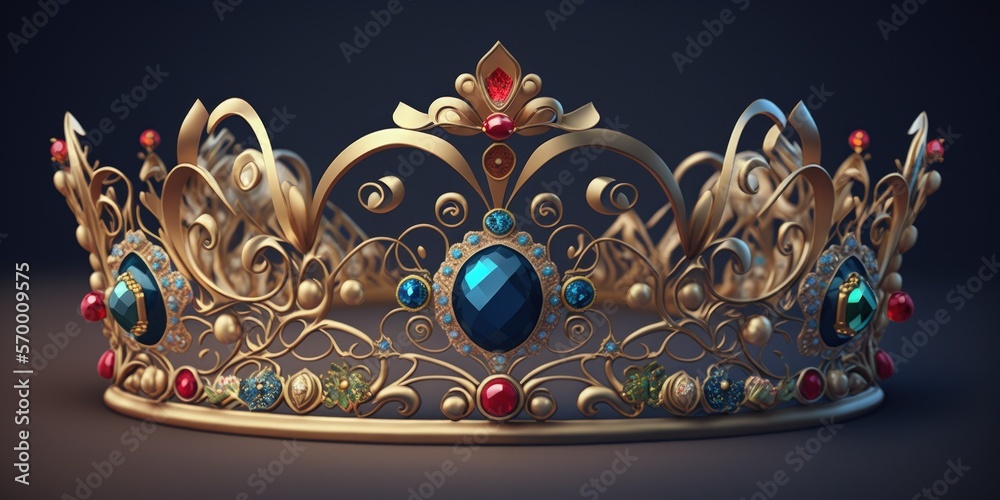 Beautiful tiara. Generative AI Stock Illustration | Adobe Stock