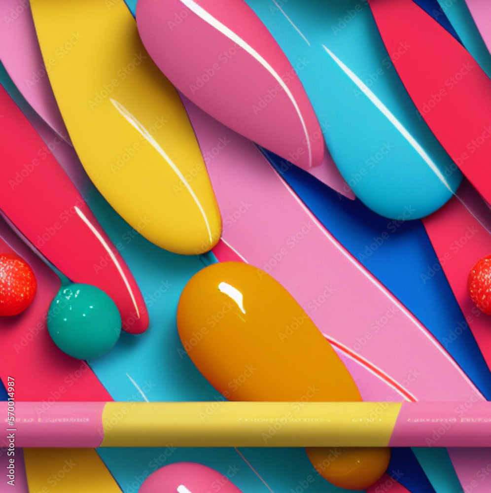 lollipop seamless texture, group of colorful bubbles with AI generative ...