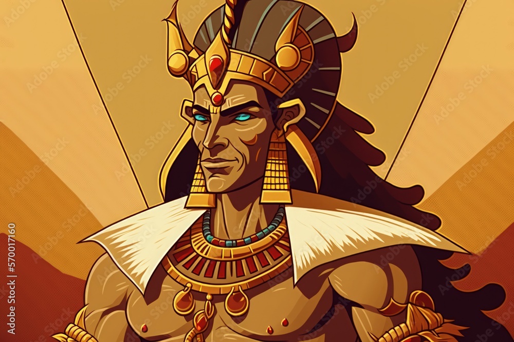 Amun Ra, King of the Egyptian Gods, is shown. Generative AI Stock ...