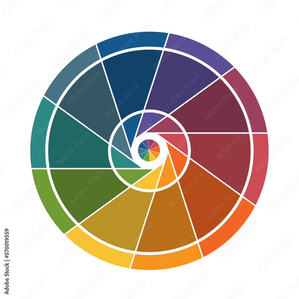 Infographic for 10 positions, color pie chart Stock Illustration ...