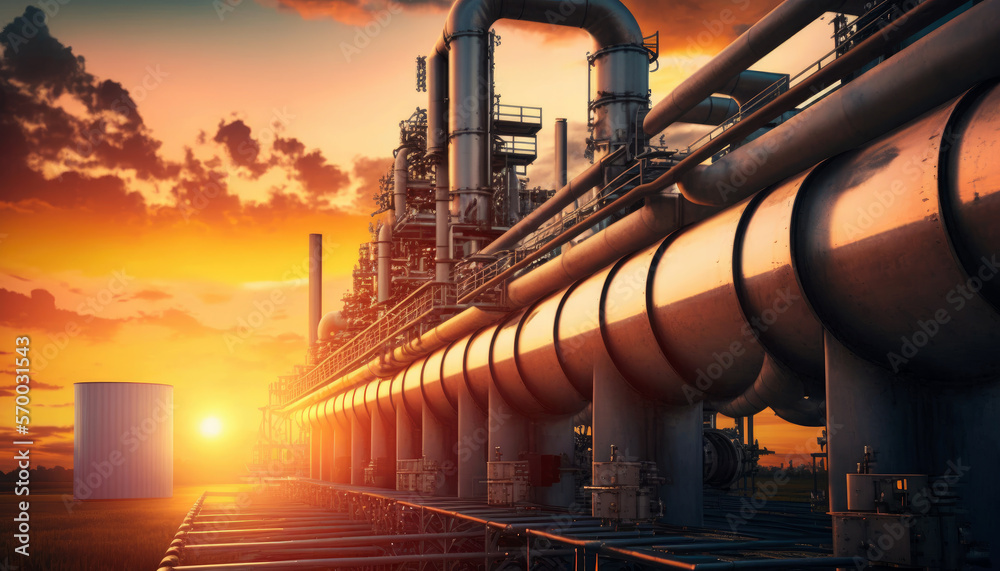 Industry pipeline transport petrochemical, gas and oil processing ...