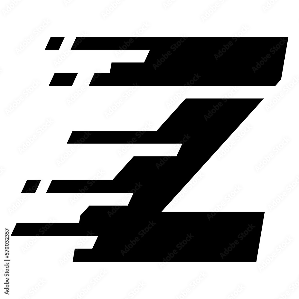 Símbolo rapidez. Logo aislado con letra inicial Z con líneas de ...
