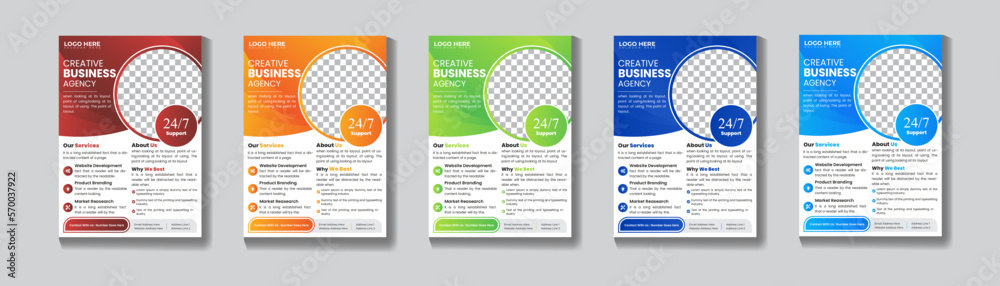 Modern flyer design for advertising promotion and growth company ...