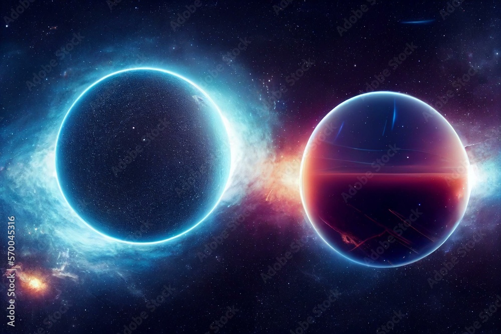 360 degree full sphere panoramic space background with starfield and ...