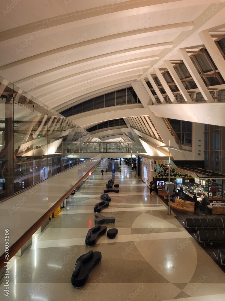 Interior of International Terminal at Los Angeles International Airport ...