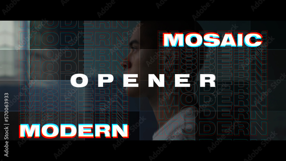 RGB Modern Mosaic Opener Stock Template | Adobe Stock
