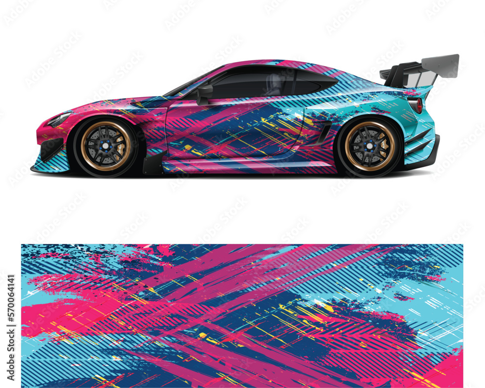 vinyl vehicle wrap sticker design for adventure and livery design Stock ...