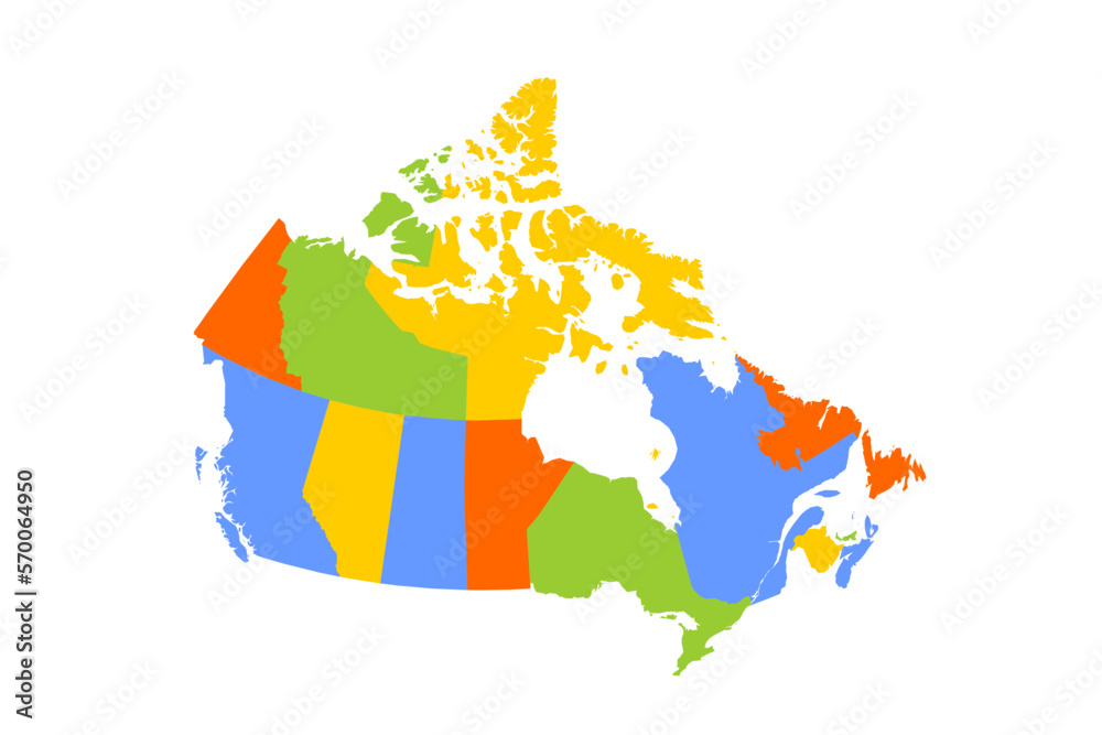 Canada political map of administrative divisions - provinces and ...