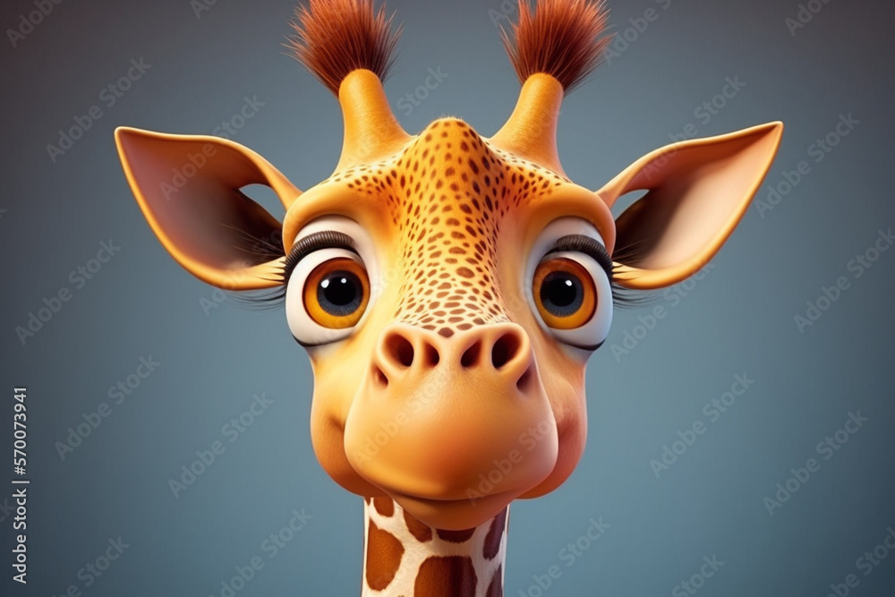 Cute cartoon character giraffe. Cartoon giraffe. Giraffe. Cartoon ...