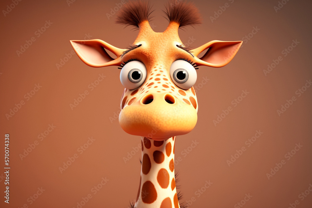 Cute cartoon character giraffe. Cartoon giraffe. Giraffe. Cartoon ...