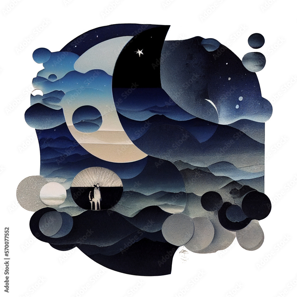 transparent background Sleepy wanderlust moon illustration sleep dreamy ...