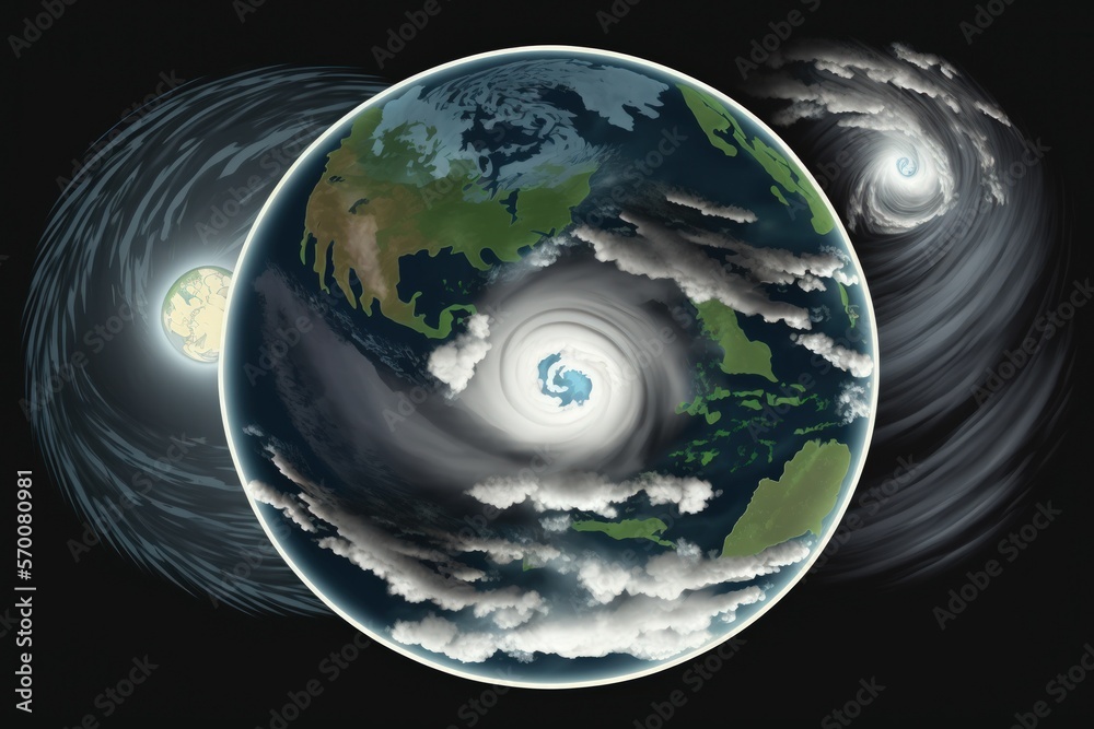 Tropical storm, tornado, hurricane, cyclone, and super typhoon over the ...