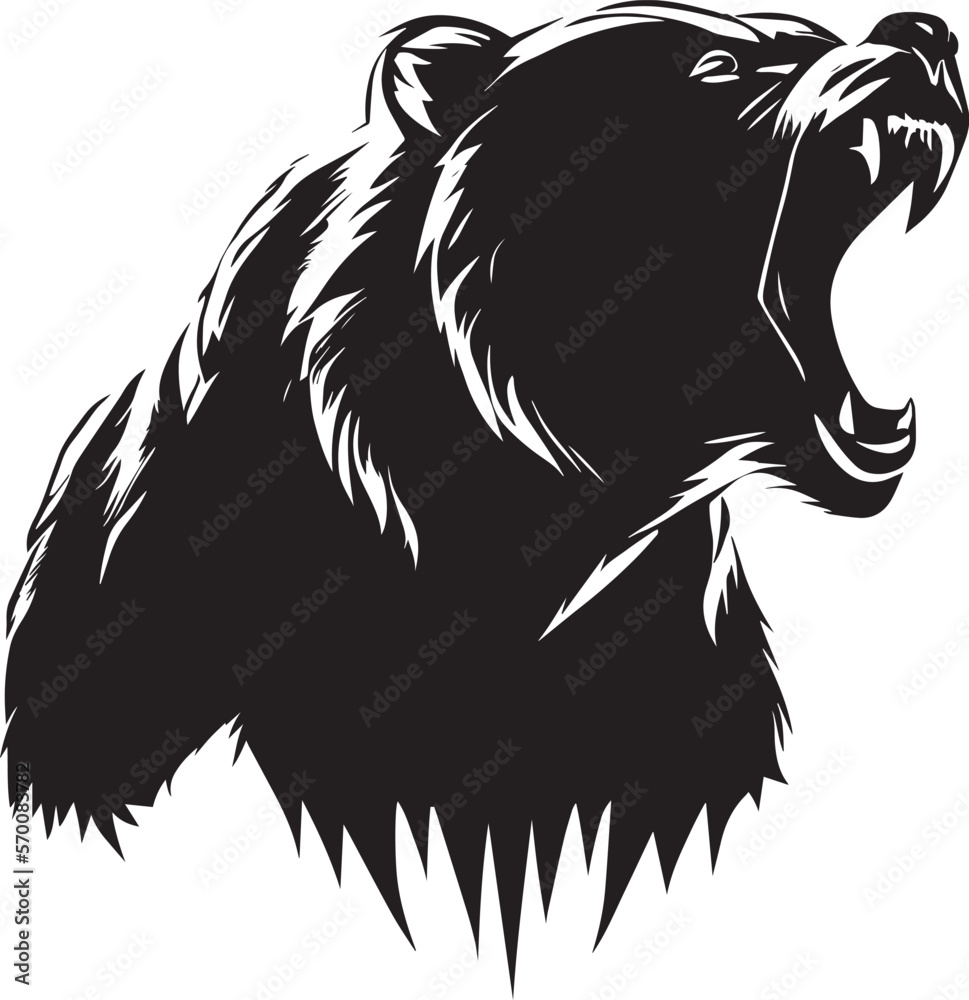 Roaring Angry Bear Mascot Logo Stock-Vektorgrafik | Adobe Stock