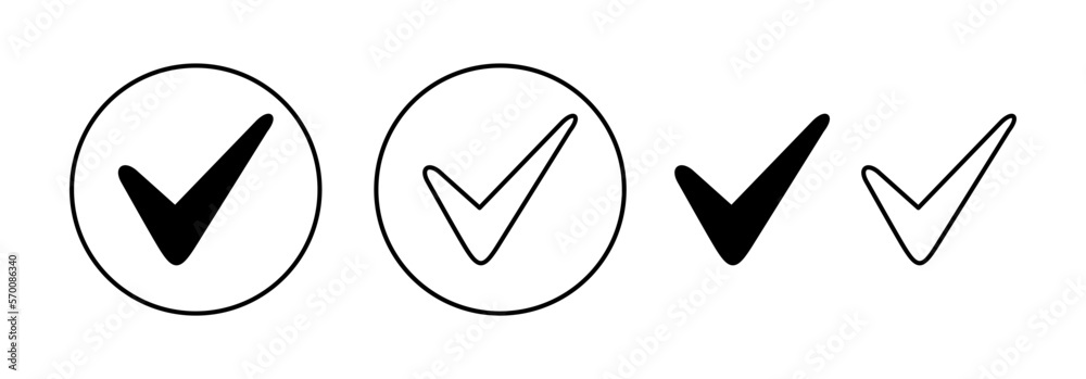 Vetor de Check mark icon vector for web and mobile app. Tick mark sign ...