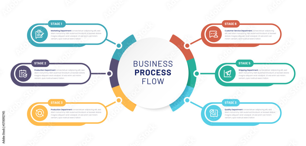 Infographic six steps. Visual Business Solutions Professional ...