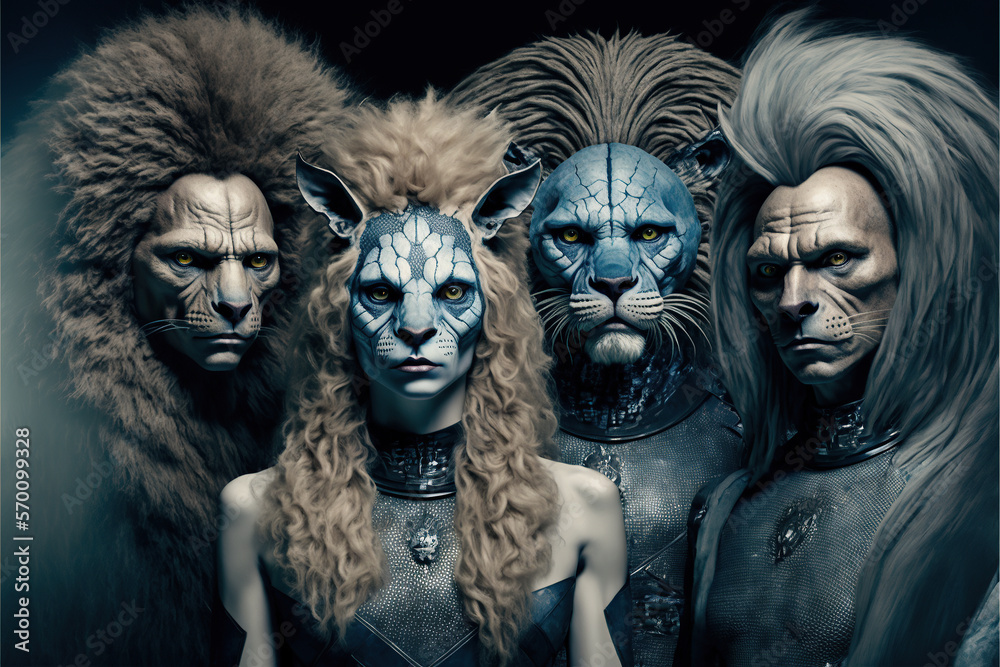 Feline Lion Headed Extra Terrestrial Alien Beings from Lyra created ...