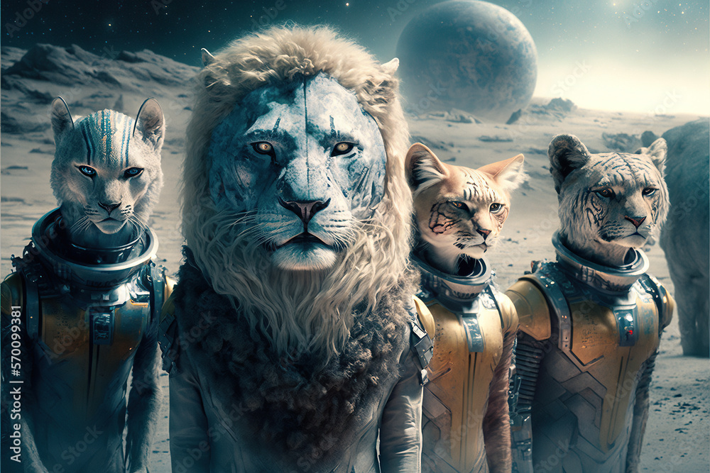 Feline Lion Headed Extra Terrestrial Alien Beings from Lyra created ...