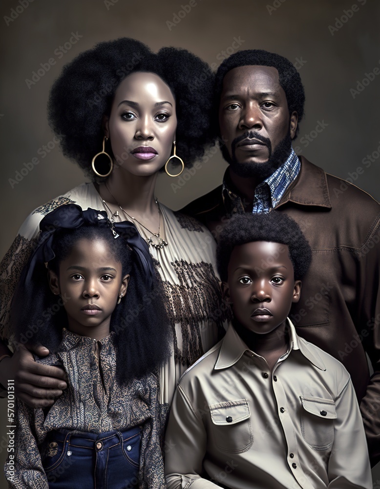African American family portrait in the 80s. African American History ...