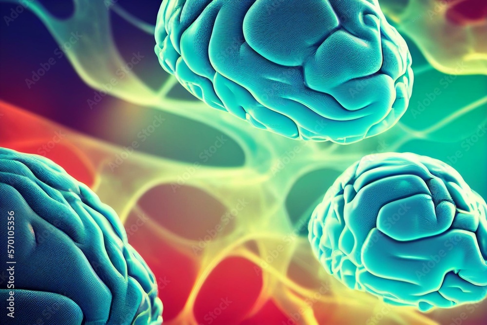 Ilustrace „Animated backgrounds of wallpaper: human brain 3D art ...