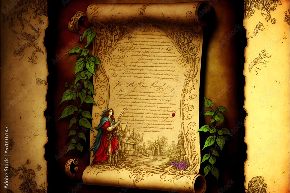 fullsized wallpaper parchment sketch vibrant colors illustration story ...